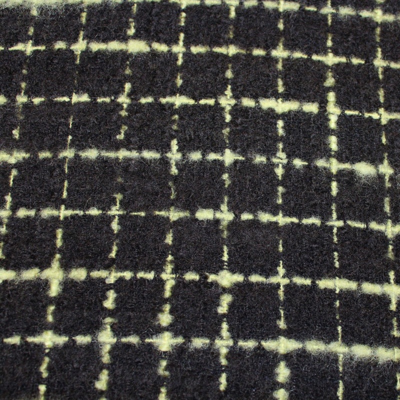 Windowpane Wool Tweed - Navy/White Fabric by the Yard - Elegant Fabrics ...